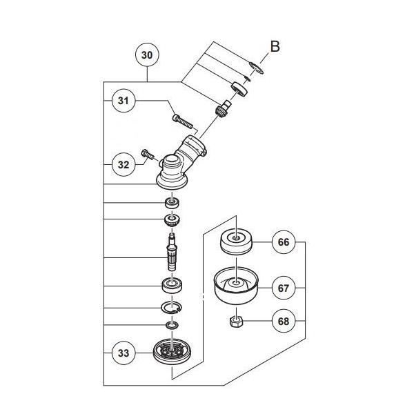 HiKOKI ハイコーキ 36V コードレス刈払機 CG36DB用 ギヤケース組 ３ＢＢ（Ｄ）３１〜３３，６６〜６８含む 6600553新品になります。CG36DB用 ギヤケース組 ３ＢＢ（Ｄ）３１〜３３，６６〜６８含む 6600553本品...