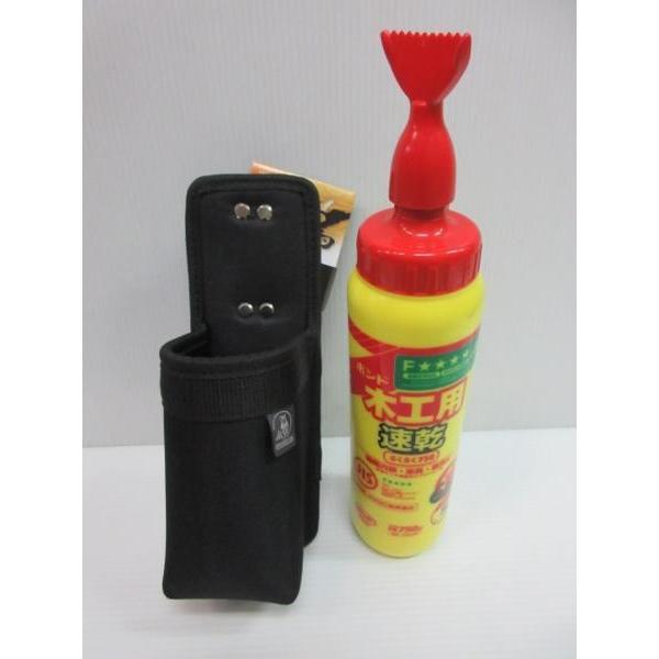 ふくろ倶楽部 朱鳥 缶スプレー ペットボトル 等用 ホルダー CP-500×1個 缶スプレーやペットボトル、ボトル型ボンド等のホルダーに最適です。 外寸サイズ最大縦約85ｍｍ 最大横約95ｍｍ 最大高さ250ｍｍベルト通し可能幅サイズ　約6...