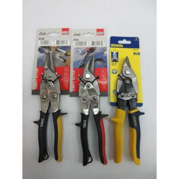 ベッセイ　万能はさみ　D16S　D16L　アーウイン IRWIN 105 金切バサミ 並品 厚板用 235mm ３点セット新品になります。ベッセイ　万能はさみ　D16S×1個 短い直切り左右のR切断用！ベッセイ　万能はさみ　D16L×1個 ...