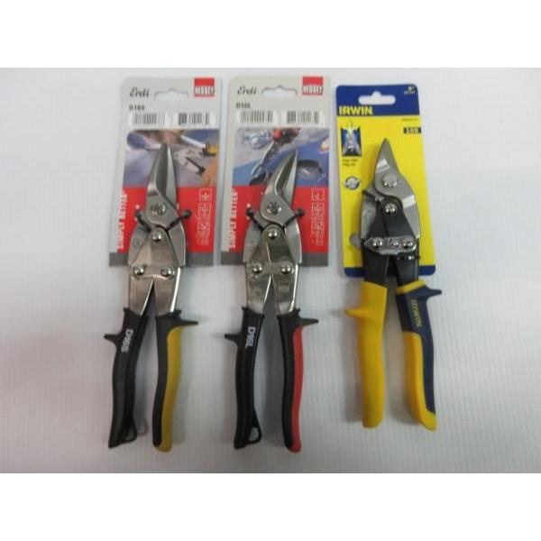 ベッセイ製　万能はさみ　D16S　D16L　アーウイン IRWIN 105 金切バサミ 並品 厚板用 235mm　３点セット新品になります。ベッセイ製　万能はさみ　D16S×1個 短い直切り左右のR切断用！ベッセイ製　万能はさみ　D16L×...