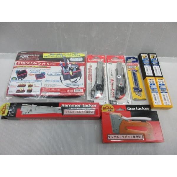 DBLTACT 折りたたみバケット S DTB-Ｓ NT ネジロック オートロック カッター オルファ IRWIN 替刃 タッカー 10点セット新品になります。DBLTACT 折りたたみバケットS DTB-Ｓ×1個NT　オートロック　カッタ...