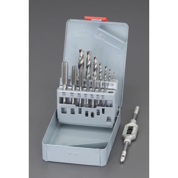 ESCO M 3-M12 タップドリルセット EA829VW-1新品になります。ドリルサイズφ2.5・3.3・4.2・5.0・6.8・8.5・10.2mmタップサイズM3×0.5・M4×0.7・M5×0.8・M6×1.0・M8×1.25・M...