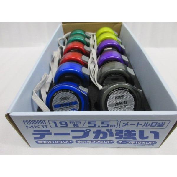 プロマート MKIIスケルトン 19ｍｍ幅 5.5ｍメートル目盛 MKS1955S 6色 12個セット新品になります。JAN4954771042010プロマート MKIIスケルトン19ｍｍ幅 5.5ｍメートル目盛MKS1955S6色 12個...