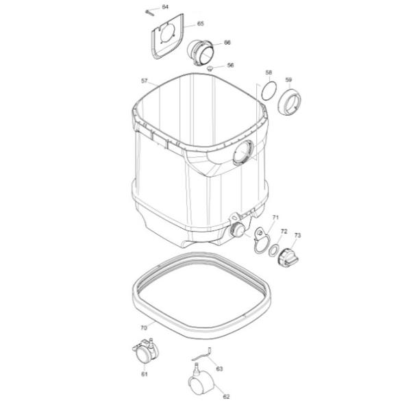マキタ makita 集じん機 VC2530用 タンクアッセンブリー18点セット新品になります。タッピンネジバインド４Ｘ２５ 266374-1 ×3個ホルダプレート457853-2 ×1個ホルダ　457852-4 ×1個コードシール　421...