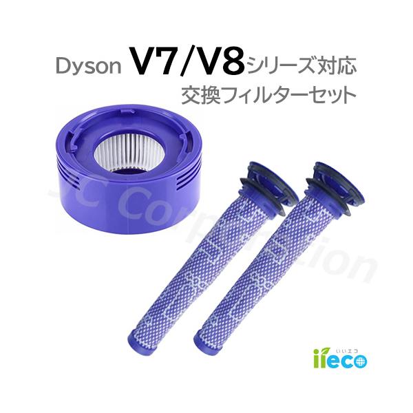 ダイソン コードレスクリーナー V7 V8シリーズに対応の交換フィルター2種セットです。フィルターのニオイや汚れが気になる方におススメです。フィルターを交換する事で、排気もきれいになるので安心です。丸ごと水洗い可能で、何度でも再利用可能です...