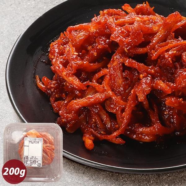 #商品の特徴 : POINTジンミ さきイカ炒めは、食感と風味が絶妙に調和した韓国の人気おかずです。200gのボリュームで、甘辛いヤンニョムがしっかりと絡んださきいかが特徴。ご飯との相性も抜群で、一度口にすればその虜になること間違いなし！本...