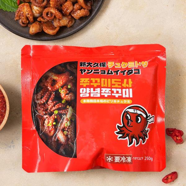 #商品の特徴 : POINT新大久保で大人気のチュクミ専門店から登場した「チュクミドサ ヤンニョム チュクミ」250gをご紹介します。冷凍ミールキットとして手軽に楽しめるこの商品は、スパイシーで風味豊かなヤンニョムソースが絶妙に絡む自慢の一...