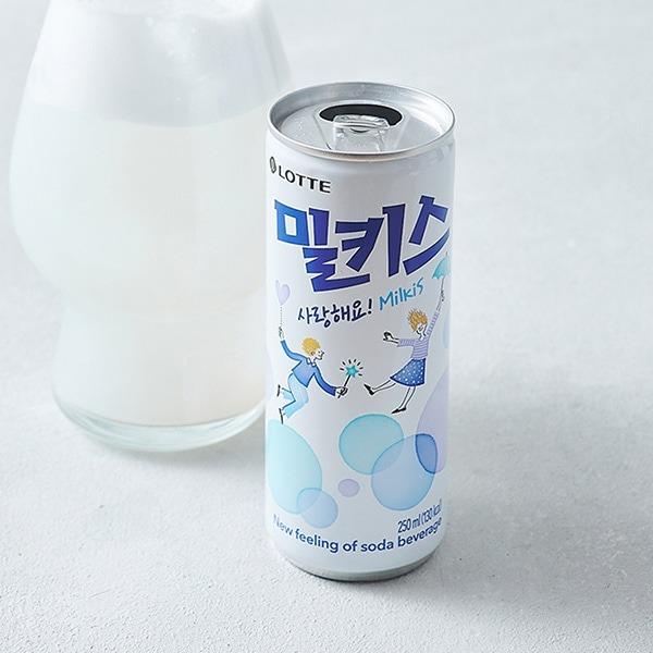 #商品の特徴 : POINTロッテのミルキスは、一口飲むだけで韓国の爽やかな風味が広がる乳性炭酸飲料です。250mlの缶に詰め込まれたこの特別な飲料は、甘さと炭酸が絶妙に融合し、あなたのリフレッシ ュタイムを格別なものにします。韓国の人気飲...
