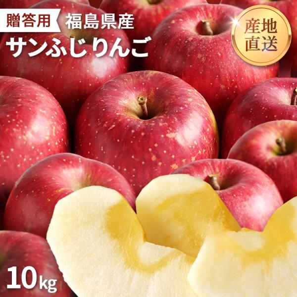 シャキシャキ歯ごたえがあり、ジューシーで、甘みと酸味のバランスが抜群で大人気な福島県産飯坂のサンふじです！産地直送！■商品名：福島県産 りんご サンふじ　10ｋ　贈答用　ギフト■生産産：福島県福島市飯坂■内容量：約10kg（20個〜32個前...