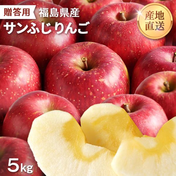 シャキシャキ歯ごたえがあり、ジューシーで、甘みと酸味のバランスが抜群で大人気な福島県産飯坂のサンふじです！産地直送！■商品名：福島県産 りんご サンふじ　5ｋ　贈答用　ギフト■生産産：福島県福島市飯坂■内容量：約5kg（10個〜16個前後）...