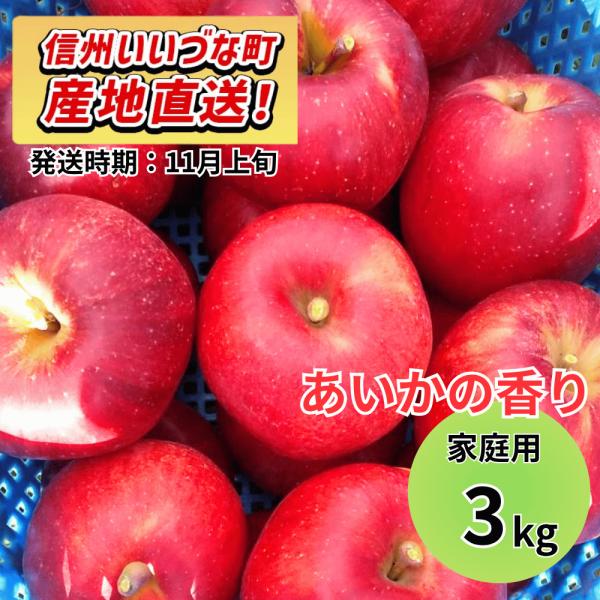 長野県飯綱町産のリンゴ  初物を産地から直送します！ りんご あいかの香り 家庭用