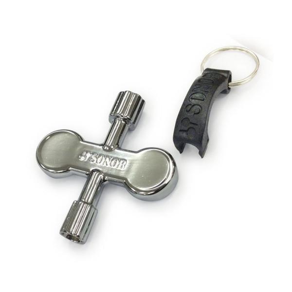 ソナー・ドラムキー両側がそれぞれ、SONOR伝統のマイナスキーと、ほとんどのドラムメーカーに対応する、角頭キーとなっており、様々なシチュエーションで活躍。取り外し可能な、キーホルダーも付属し、持ち運びにも便利。※2009年以降のマイナスボル...