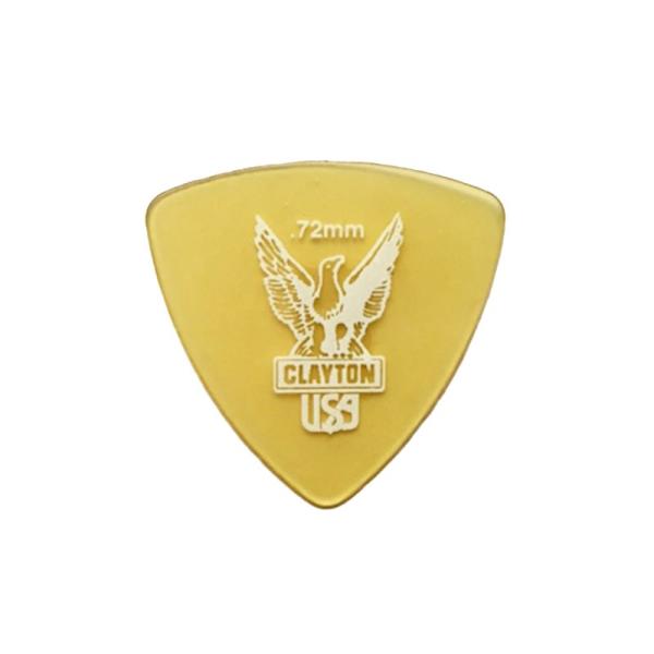 ULTEM GOLD は、ピック素材として理想的であるべっ甲に近い感触とクリーンでレスポンスの早い音色を最新の技術で再現した素材を使用しています。爪の感触に一番近いピックとしても有名です。■シェイプ：Rounded Triangle (丸肩...