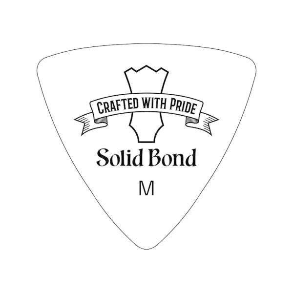 トライアングル・タイプのピックの登場です。PR2には、「プライドを持ってブランドを構築していく」という意味のCrafted with Prideの文字とSolid Bond のロゴがデザインされています。Shape: TriangleMat...
