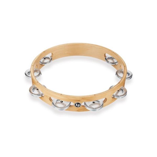 【LP・プロフェッショナル・タンバリン】アジアンオークシェルで作られたこの10インチタンバリンは、音響的にマッチした1列のアルミニウムジングルが特徴で、モダンでクラシックなサウンドを生み出します。● 8 pairs of Aluminum ...