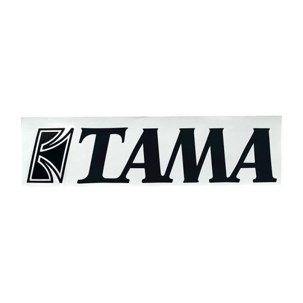 TAMA ロゴステッカーバスドラムのフロントヘッド用ロゴステッカー。黒， 50mm x 230mmイケベカテゴリ_ドラム_その他ドラムアクセサリ_TAMA_新品SW_TAMA_新品タマ登録日:2020/05/22