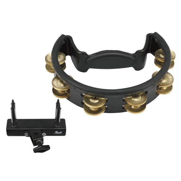 Quickmount Tambourine with Brass Jingles明るく歯切れのいいブラスジングル仕様のタンバリン。エッジ部分にラバーを装着し、その部分はスティック奏法も可能。別売のパーカッションブラケット（PPS-37）を使...