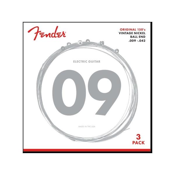ロングセラーを誇るFender 150ストリングシリーズの3セットパッケージ。ゲージ内容：150L - 3 Pack .009， .011， .016， .024， .032， .042※パッケージの切り替えに伴い、新旧のパッケージが混在し...