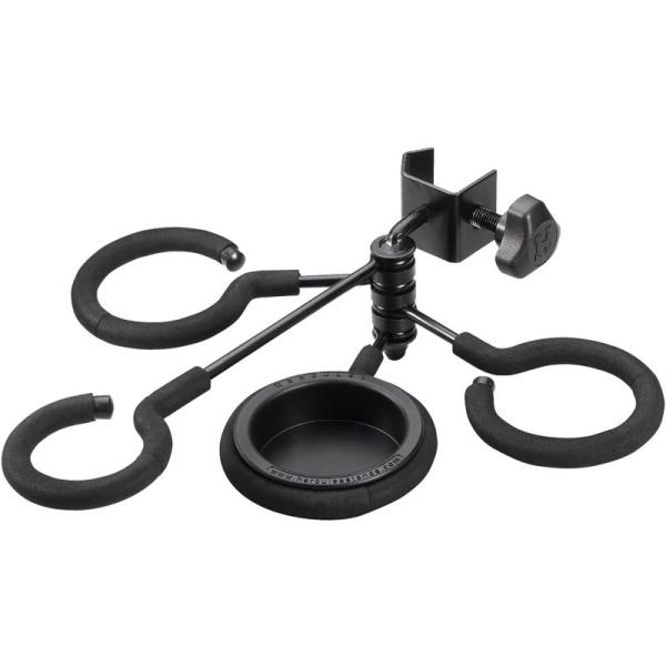 HA100 MUTE HOLDER FOR 4 MUTESHA100は、コルネット、トランペット、トロンボーン、フレンチホルンのミュート用に設計されたミュートホルダーです。8mm 〜 30mm径のスタンドや譜面台のポールなどに取り付け可能で...