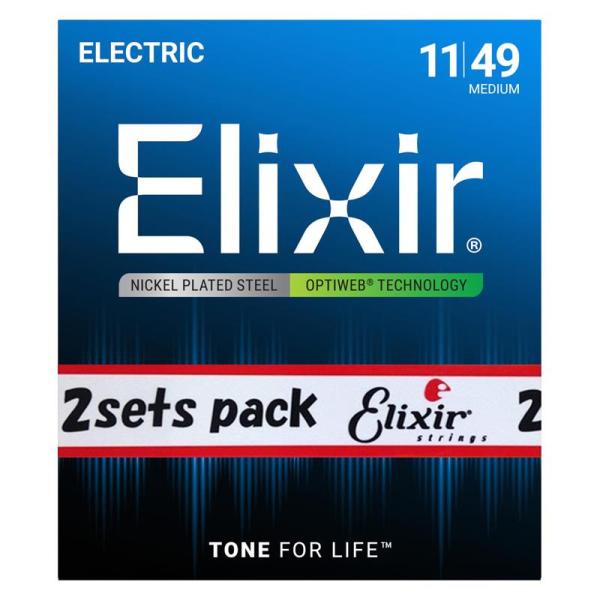 Electric Nickel Plated Steel with OPTIWEB Coatingエリクサーストリングスの新製品「OPTIWEB」コーティングギター弦は、エレキギターのプレイヤー達が愛する伝統的なエレキギター弦が持つ、クリス...