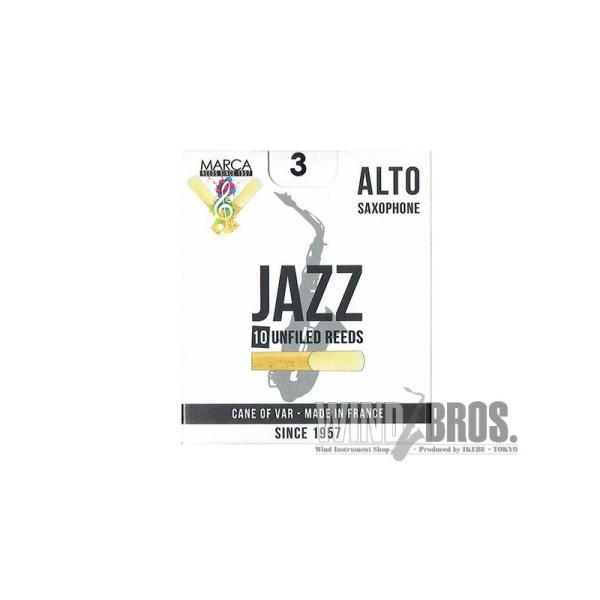 // MARKA JAZZ UNFILED for Alto Sax //「JAZZ」モデルと並びマーカの中で一番柔らかいリードです。ファイルドカットの従来品より明るめなサウンドが得られます。柔軟性の高いバランスの取れたサウンドで、他のマー...