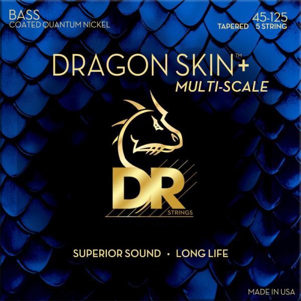 DRAGON SKIN＋Quantum Nickel for Bass DBQM5-45ドラゴン・スキンプラスは、豊かな音色と高出力を実現する独自の配合のクァンタムニッケルを巻線に採用した、豊かな音量で、弾きやすく、耐久性に優れたベース弦で...