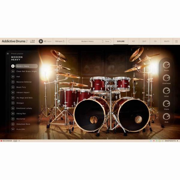 あらゆるヘビーな音楽に対応する究極のツールボックス！Modern Heavy 特徴・クラフトマンシップ、革新性、サウンドの頂点を極めたTama Starドラムキットをフィーチャー・ダブル・キック・ドラムを真のステレオ・ポジショニングで収録・...