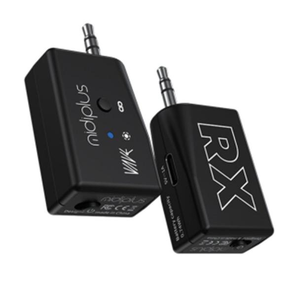 MIDIPLUS WAVE はコンパクトサイズで手軽に使用できる 2.4GHz のワイヤレスシステムです。本体に 3.5mm のステレオミニプラグを装備し、電子楽器やメモリープレーヤーのヘッドフォンアウト / ラインアウトを簡単にワイヤレス...