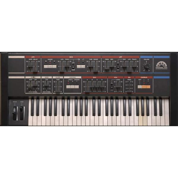 80年代のアイコニックなポリシンセ！Model 84 Polyphonic Synthesizerは、Softubeクオリティの忠実なモデリングに加え、拡張されたユニゾン・モードとコントロール・パネル、ベロシティとアフタータッチのサポート向...