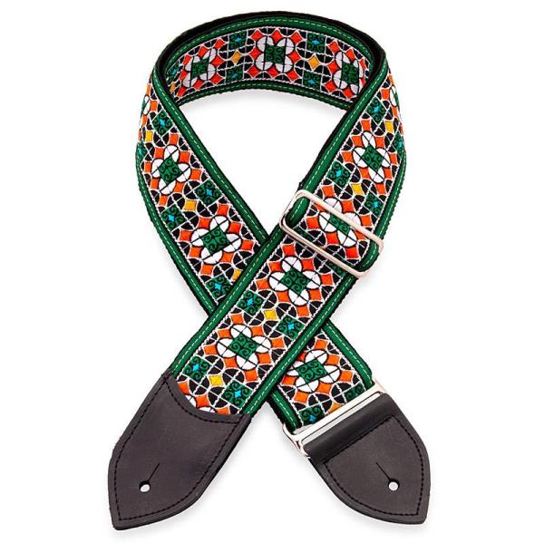 Jodi Head Guitar Straps2.5 Brocade Slider Straps GLENDALEブロケード織が幅約6cmのスライダーストラップ。ナイロン裏地付きの*コットンブロケードを使用し、ニッケルメッキ加工されたスチー...