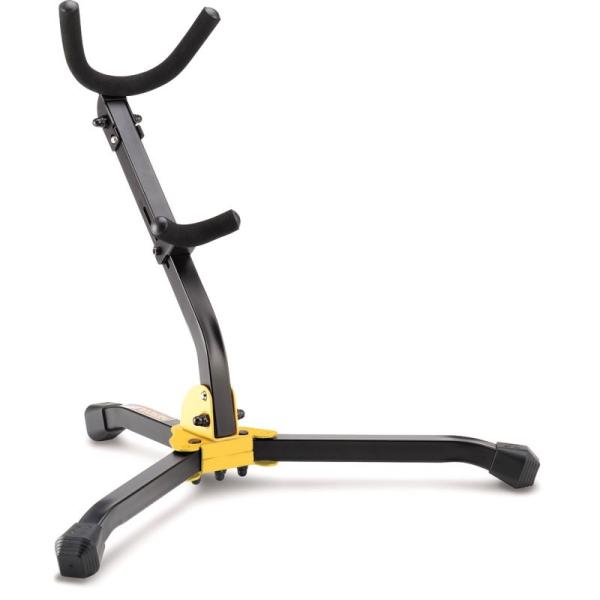 // HERCULES ALTO/TENOR SAX STAND W/BAG DS530BB //DS530BBは、コンパクトに折りたためるアルト/テナーサックス用スタンドです。ベル上部に当たるU字部分は折り畳んで収納でき、脚もコンパクトに...