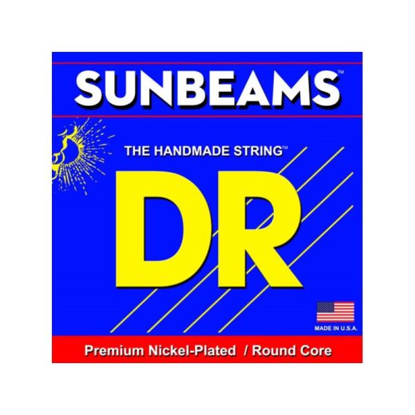 Premium Nickel Plated Bass StringsSUNBEAMSはDRラウンドコア弦ならではの柔軟性、ニッケルならではの暖かみのあるサウンドと柔らかい感触、そしてステンレス・スティールと比較した場合のニッケルプレート巻き...