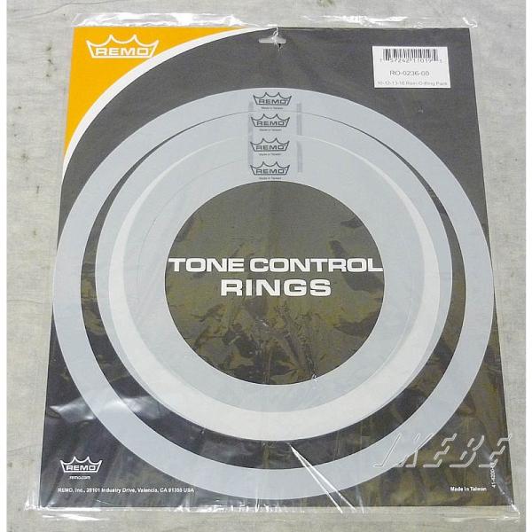 ヘッドの打面に載せて使用する、リング形状のフィルム製のミュート。10インチ・12インチ・13インチ・16インチのリング・ミュートをパッケージし、基本的なドラムセットに対応。1インチ幅。イケベカテゴリ_ドラム_その他ドラムアクセサリ_REMO...