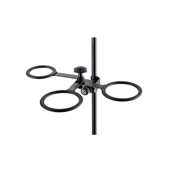 K&amp;M 15910 ミュートホルダー (リングホルダー)仕様・リング径 / 80mmx2、60mmx1 *譜面台、ミュートは別売りです。イケベカテゴリ_管楽器・吹奏楽器_トランペット用アクセサリ_スタンド_K&amp;M_新品SW_...