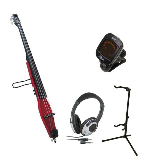 【アップライトベース初心者用セット】お買得！エレクトリック・アップライト初心者向けオールインワンセット！リーズナブルなウッドベースでお馴染みの「ハルシュタット」、超破格値のエレクトリック・アップライトベースに初心者用アクセサリーをまとめたお...