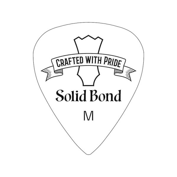ティアドロップ・タイプのピックの登場です。PD2 には、「プライドを持ってブランドを構築していく」という意味のCrafted with Prideの文字とSolid Bond のロゴがデザインされています。Shape: TeardropMa...