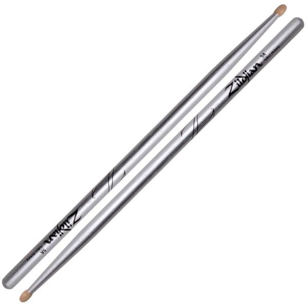 【Zildjian Ｎｅｗ ５Ａに、鮮やかなメタリック塗装仕上げのクロマシリーズが新登場！】[Chroma Series / 5A Chroma Silver / Wood Tip]ジャンルを問わずオールラウンドに使用できる最もポピュラーな...