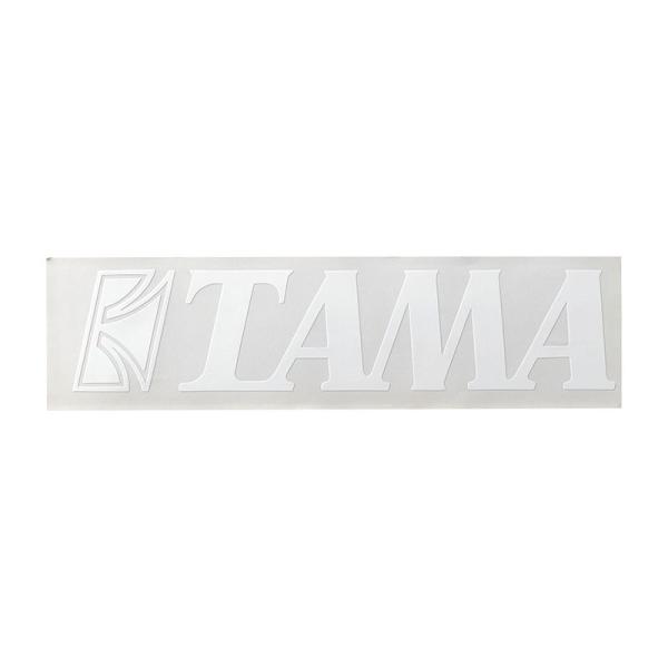 TAMA ロゴステッカーバスドラムのフロントヘッド用ロゴステッカー。白， 50mm x 230mmイケベカテゴリ_ドラム_その他ドラムアクセサリ_TAMA_新品SW_TAMA_新品タマ登録日:2020/05/22