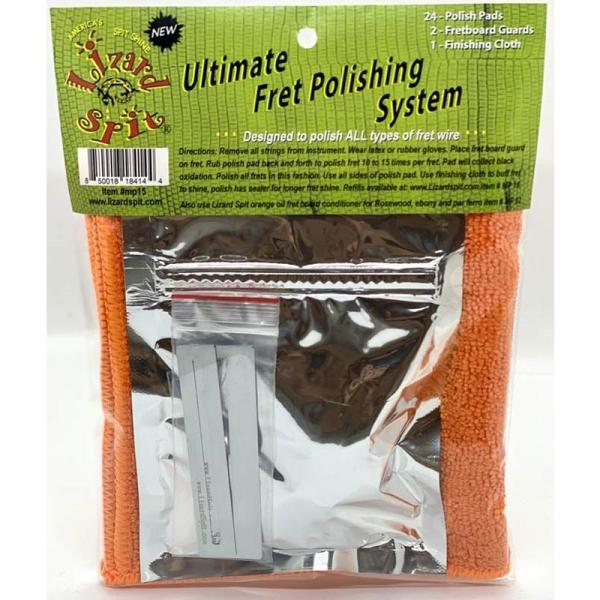 軽く磨くだけでフレットの汚れやサビを除去！ポリッシュパッド・フレットガード・クロスをセットにした画期的なフレット研磨セットです。フレットに汚れやサビがある状態では、弦がフレット上をスムーズに移動できず演奏に悪影響を与えるだけでなく、弦の寿命...