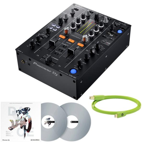 DJM-450 + コントロールヴァイナルRB-VD2-CL DVS SET 【高品質OYAIDE製USB Type CtoBケーブルプレゼント】★クラブ常設機の基本機能・操作性を踏襲した2ch DJミキサーDJM-450に、ターンテーブル...