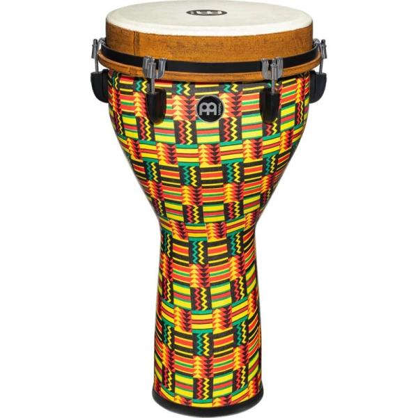 [Jumbo Djembe]シンセティックボディ、シンセティックヘッドを採用した大型ジャンベ。ステージ等の温度や湿度の変化が起こりやすい場所でも、ズレが生じにくく、かつすばやいチューニングが可能です。また、力強く深いローエンドとシャープなス...