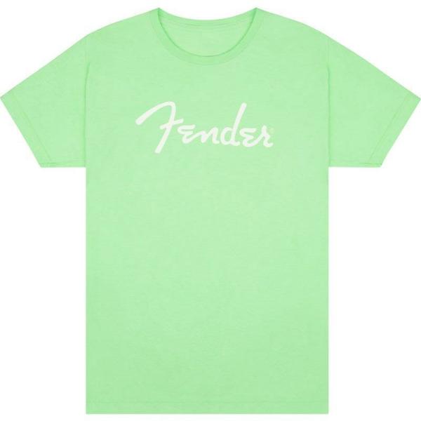 Fender Life StyleFenderの有名なギターカラーであるSurf GreenカラーのロゴTシャツ。ソフト肌触りのTシャツにクリーンなホワイトのロゴあしらっています。◆素材：コットン100％◆サイズS（肩幅：40cm， 着丈：...