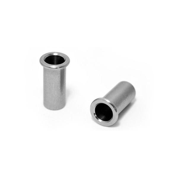 M1のポスト径にマッチする、303ステンレス製のシンフ゛ル（ブリッジアンカー）て゛す。従来のオフセットギター用ブリッジはフローティング構造になっており、ブリッジが常にボディに接しているのは2本の高さ調節用イモネジの先端部分のみです。一方マス...