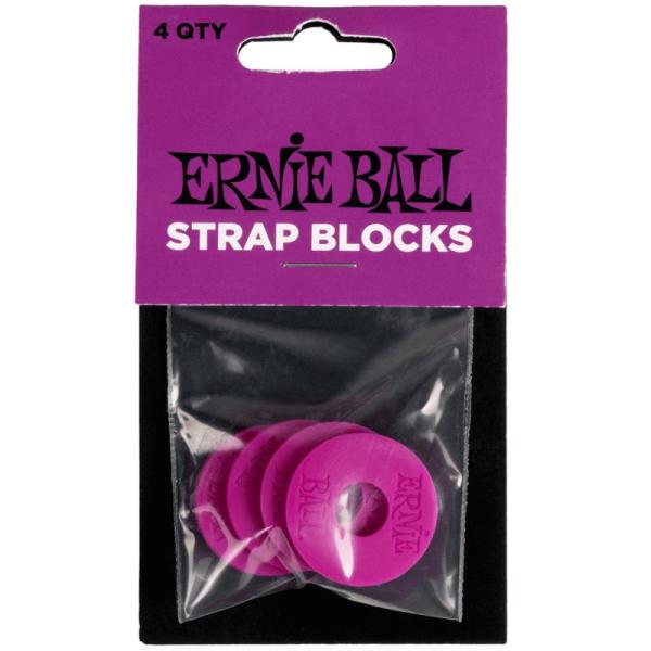 ERNIE BALL STRAP BLOCKS (4枚入り)Ernie Ballのロゴ入りラバー・ストラップ・ブロックを使用すると、楽器本体とストラップをしっかりと固定できます。多くのストラップ・ピンの種類に適応するので、ギターをカスタマイ...