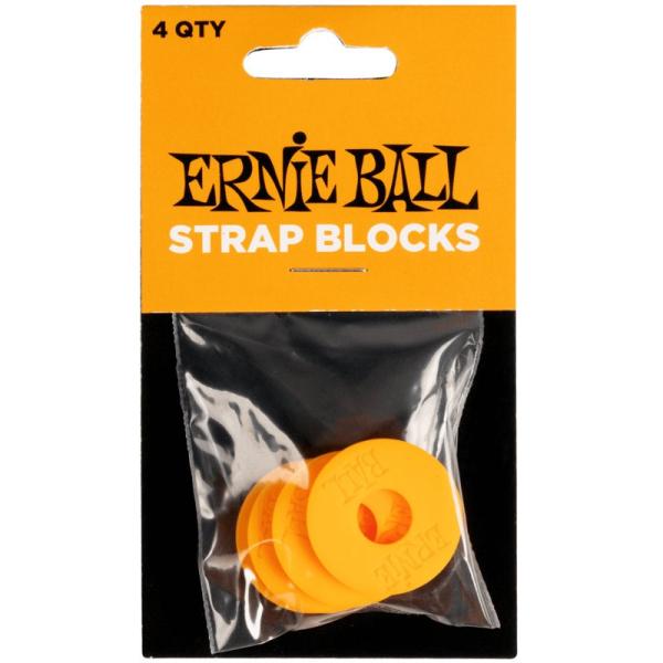 ERNIE BALL STRAP BLOCKS (4枚入り)Ernie Ballのロゴ入りラバー・ストラップ・ブロックを使用すると、楽器本体とストラップをしっかりと固定できます。多くのストラップ・ピンの種類に適応するので、ギターをカスタマイ...