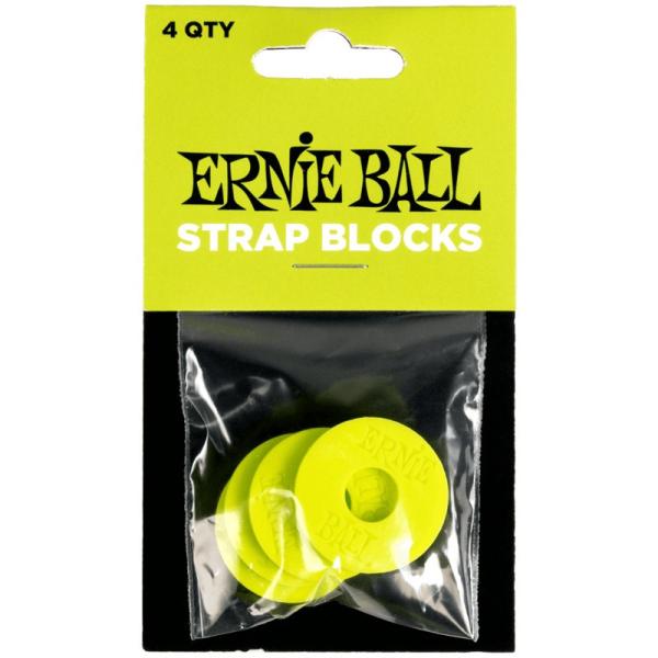 ERNIE BALL STRAP BLOCKS (4枚入り)Ernie Ballのロゴ入りラバー・ストラップ・ブロックを使用すると、楽器本体とストラップをしっかりと固定できます。多くのストラップ・ピンの種類に適応するので、ギターをカスタマイ...