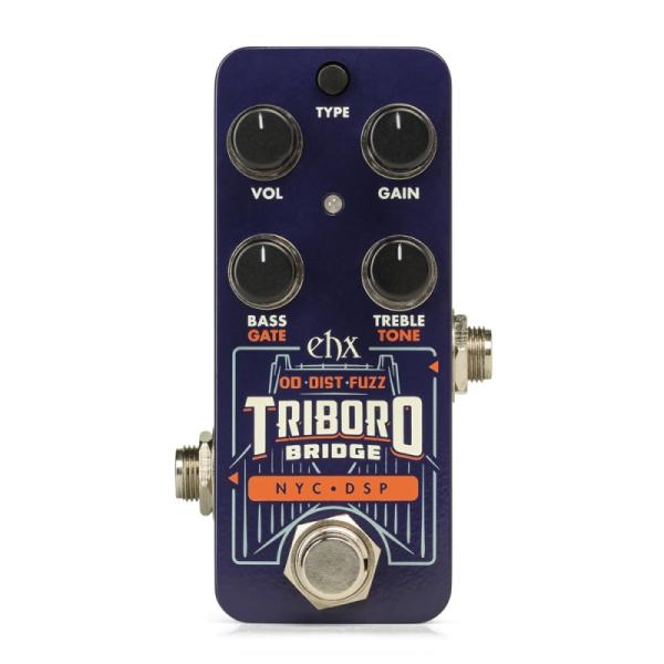 オーバードライブ、ディストーション、ファズの世界をコンパクトなピコサイズに凝縮！EHX Pico Triboro Bridgeは、幅広いトーンの可能性を持つトライモード・ドライブボックスです。オーバードライブ、ディストーション、ファズの各モ...