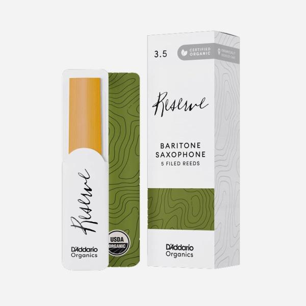 // D'Addario Woodwinds Organic Reserve for Baritone Sax //-----USDAオーガニック認証(※)に伴い、「パッケージ・デザイン」「紙製リード・ホルダー入（個別密封包装）」「リードに...