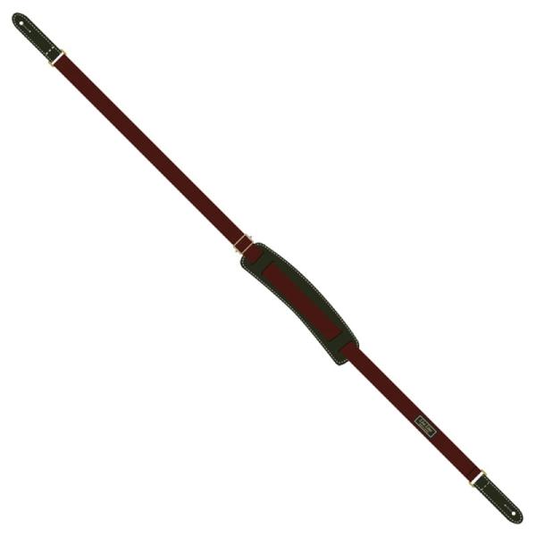 25ミリ幅レトロスタイル・ギターストラップ - レザーエンド手触りの良い25ミリ幅レトロスタイル・ストラップ。耐久性に優れたレザーエンド採用。●レザーエンド/本革●2.5cm幅●長さ調節範囲：100〜155cm(エンドピン穴間を計測)イケベ...