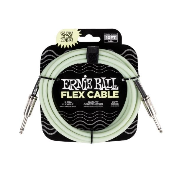 Flex Cableに新色が登場！Glow In Darkは蓄光タイプとなっており視認性も抜群！！Ernie Ball Flex cableは、耐久性に優れた信頼性の高い部品で作られた、高品質の設計が特徴です。この単一導体設計は、透き通るよ...